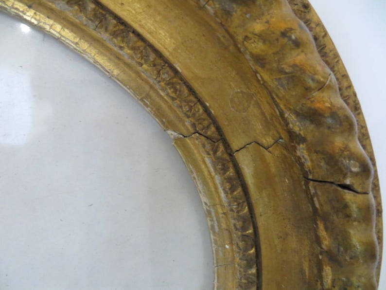 Antique 19th Century Oval Gilded Frame Rope Detail - Etsy