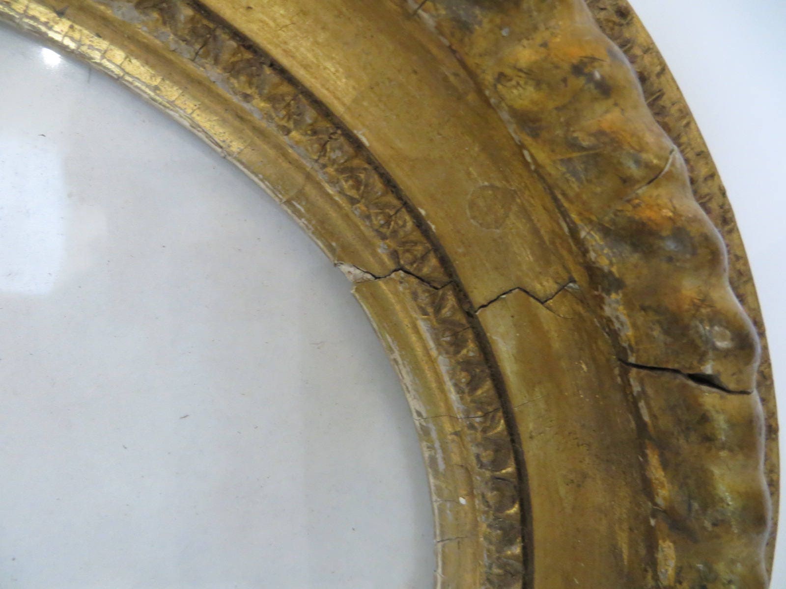 Antique 19th Century Oval Gilded Frame Rope Detail - Etsy