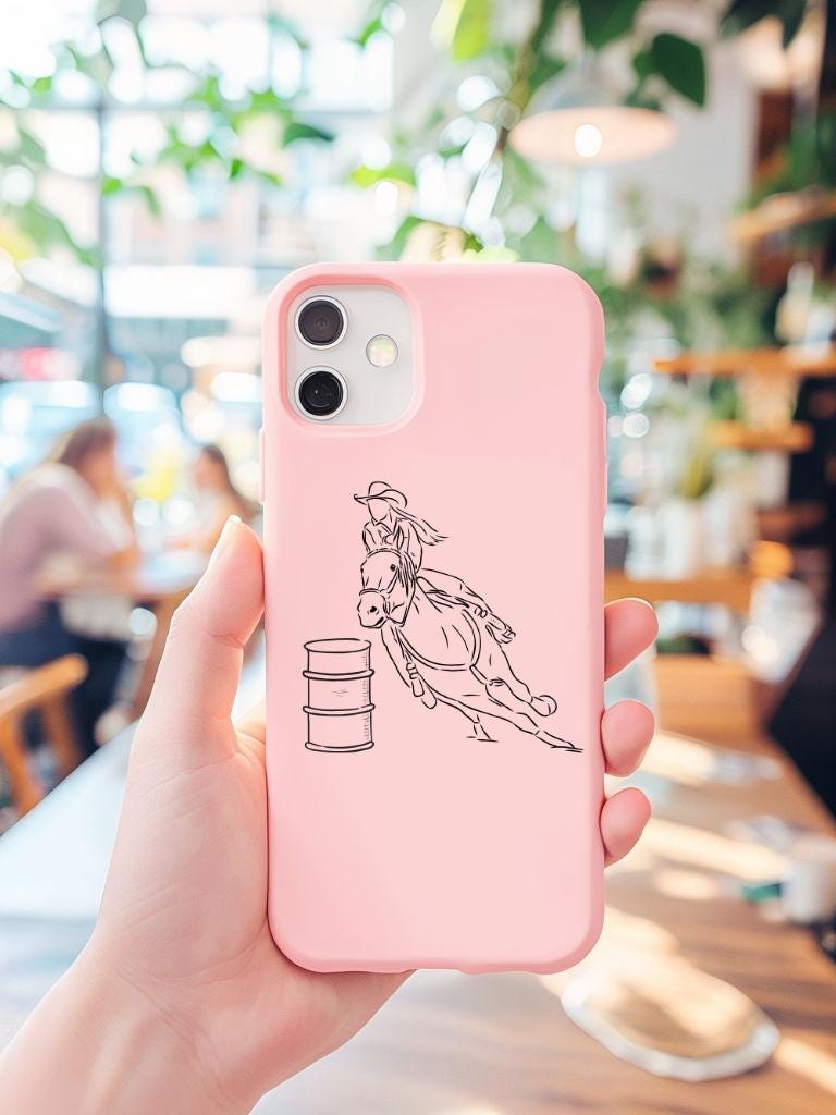 Barrel Racing Line Art Digital File - Instant Download - Etsy