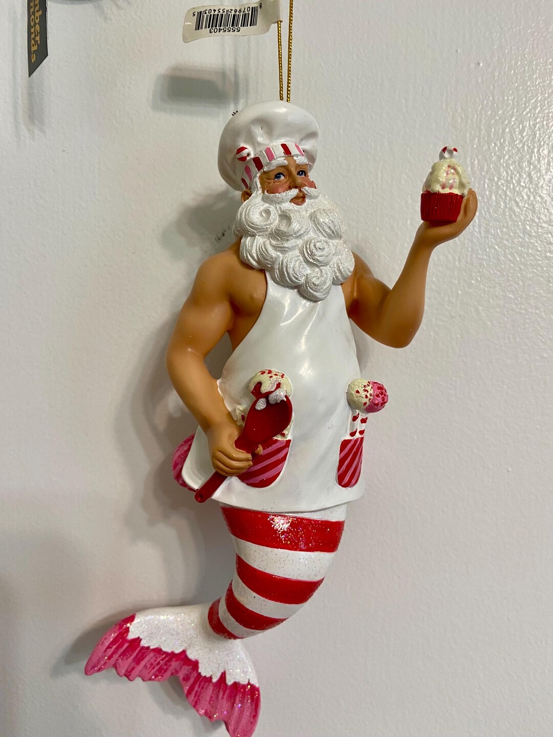 Baking Santa Merman Cupcake December Diamonds Ornament NIB Christmas ...