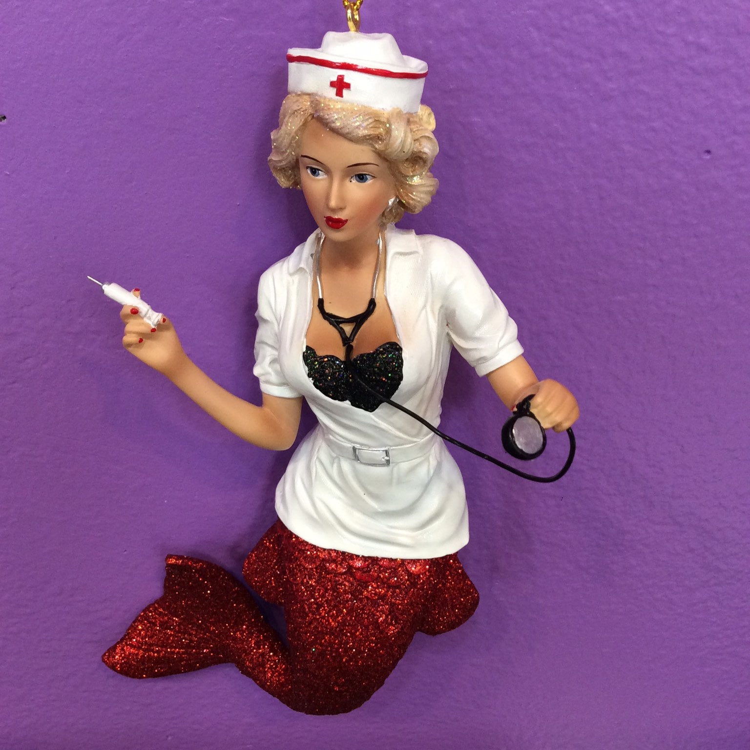 Nurse Naughty Mermaid December Diamonds Ornament - Etsy