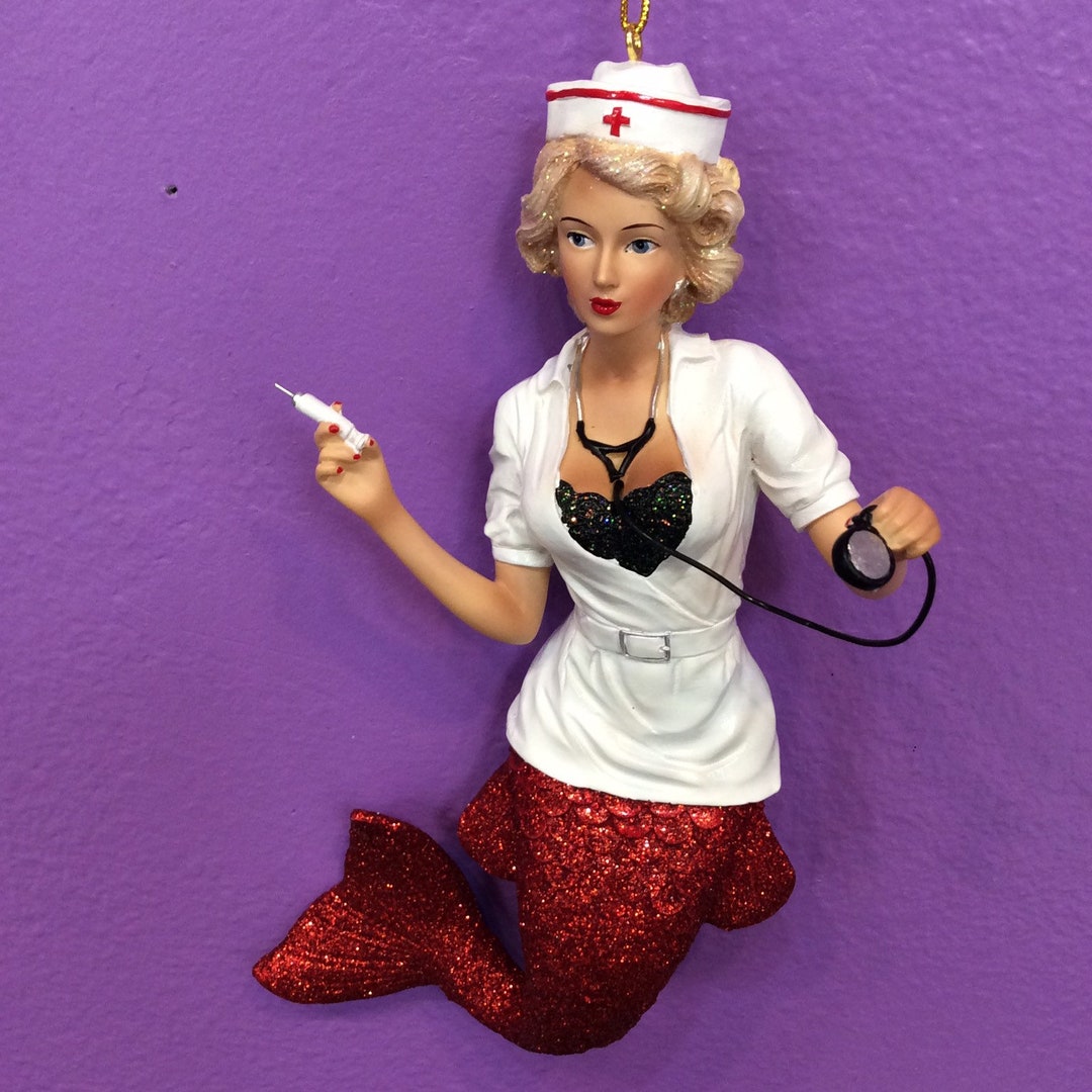 Nurse Naughty Mermaid December Diamonds Ornament - Etsy