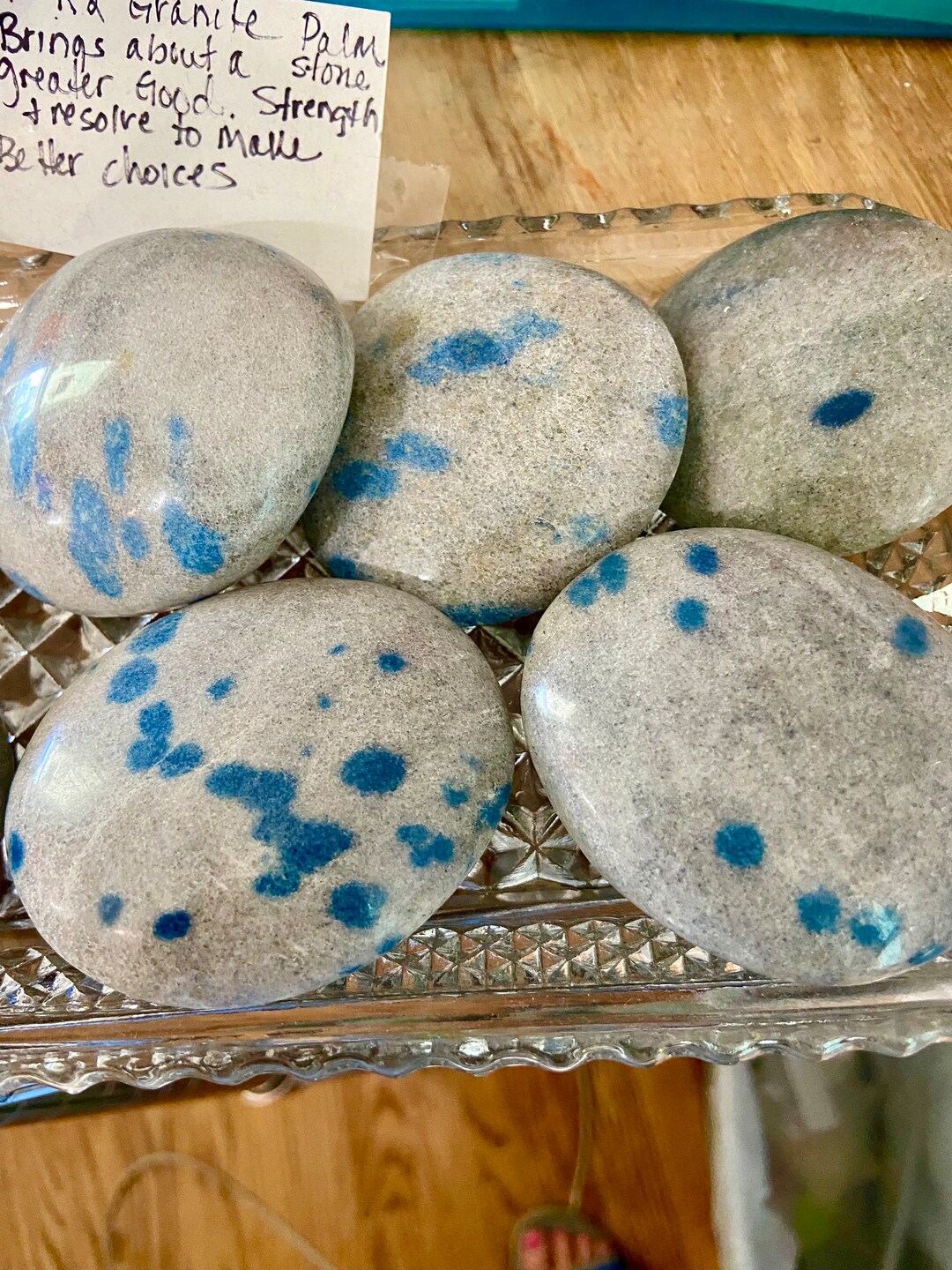 K2 Azurite Granite Palm Stone - Etsy