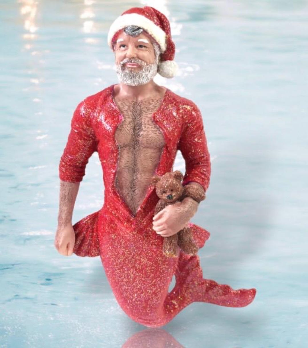 Bedtime Santa Merman December Diamonds Ornament - Etsy