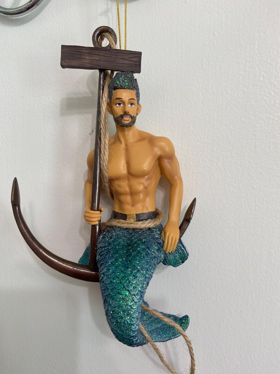 Merman in a Fish Hook “fresh Catch” December Diamonds Ornament - Etsy
