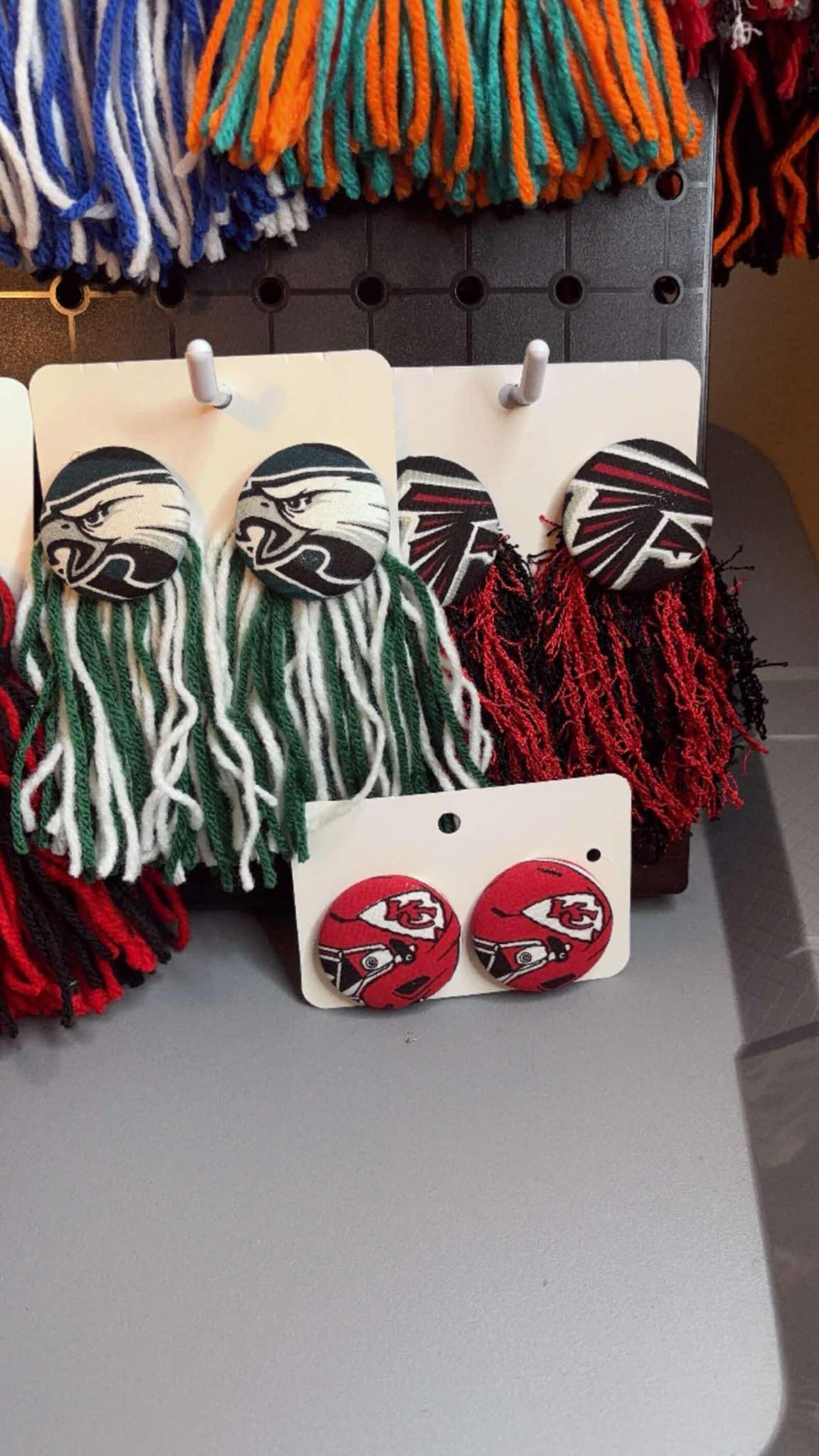 NFL Women Earrings Tassels Yarn Fashion Sports Team Jewelry Saint ...