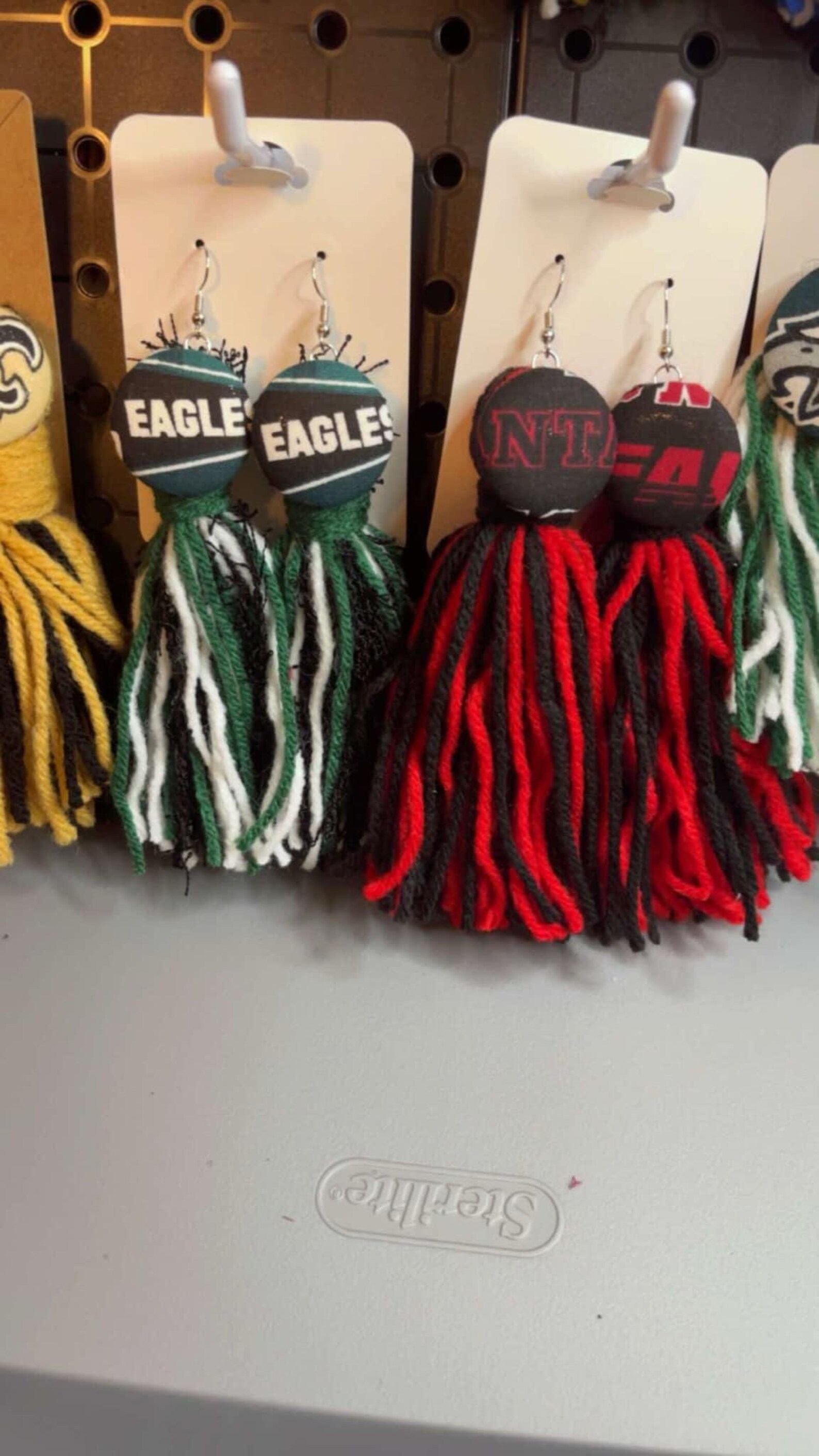 NFL Women Earrings Tassels Yarn Fashion Sports Team Jewelry Saint ...