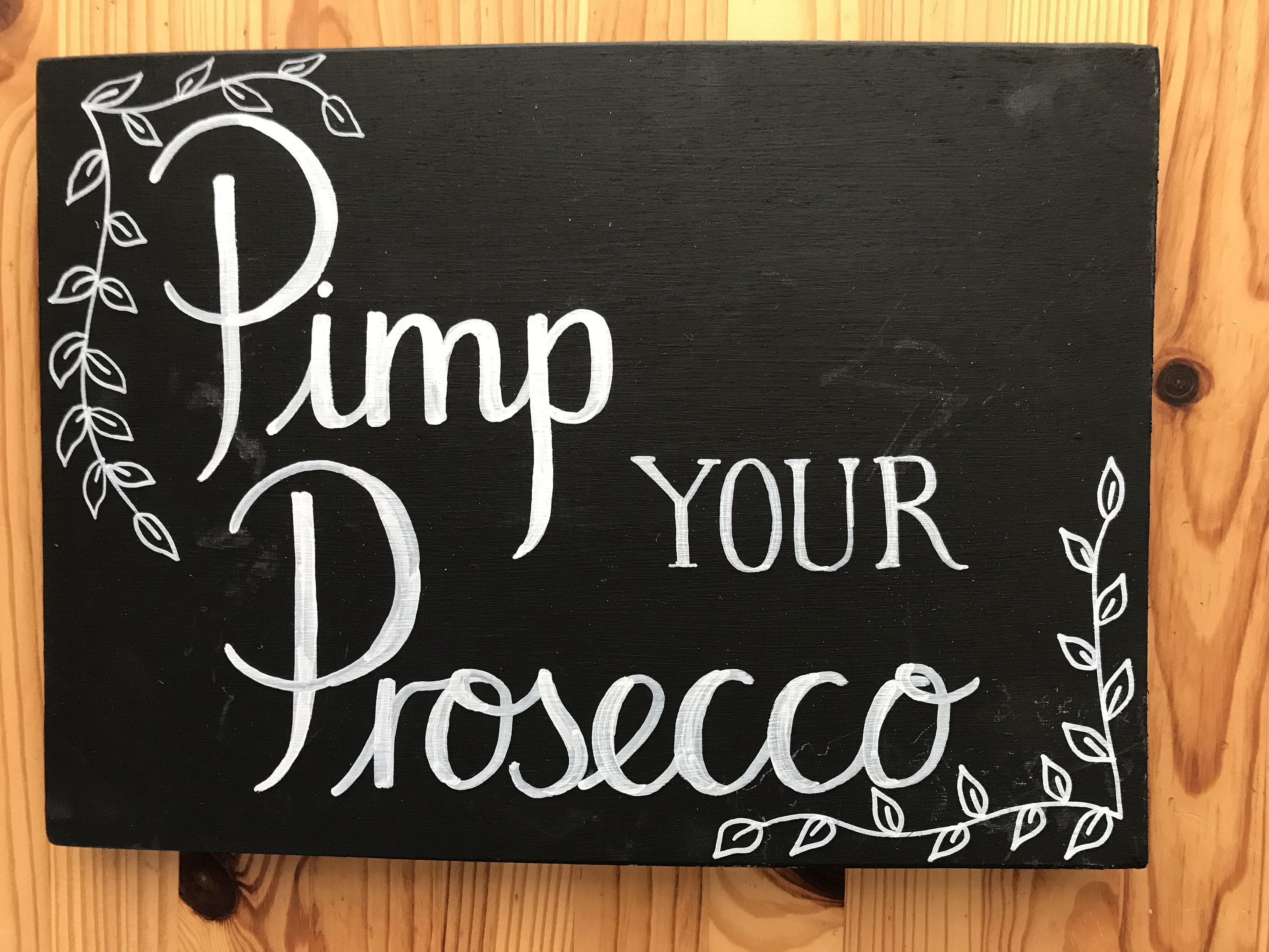 Pimp Your Prosecco Sign, Wedding Venue Drinks Blackboard, Chalkboard ...