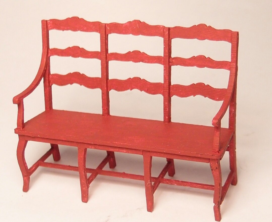 1:24 Scale Miniature Dollhouse Furniture Kit French Cottage Bench - Etsy