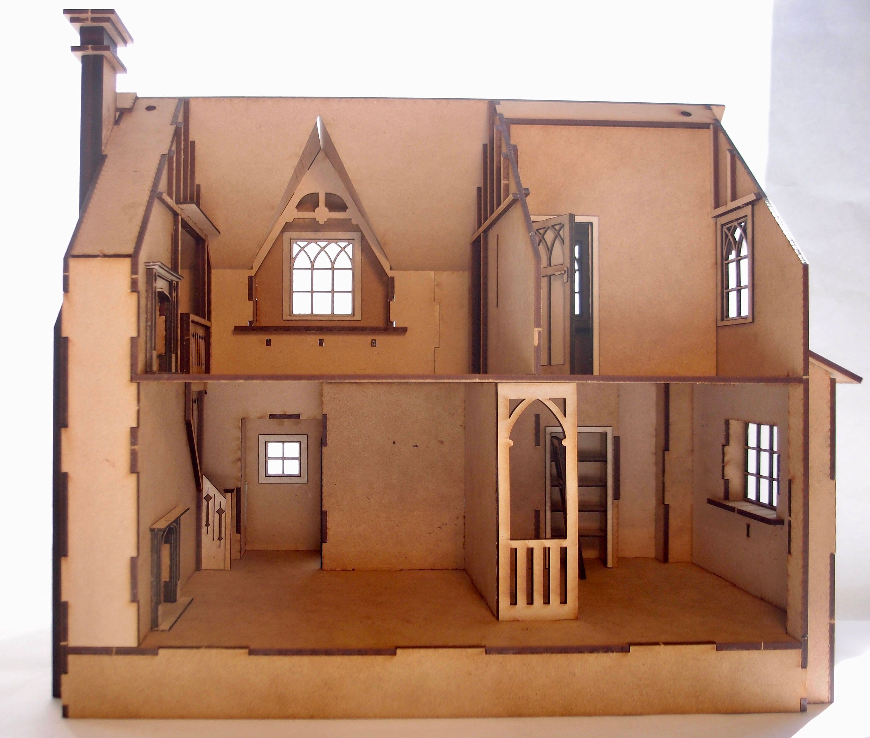 1:24 Scale Miniature Dollhouse Kit 'black Walnut | Etsy