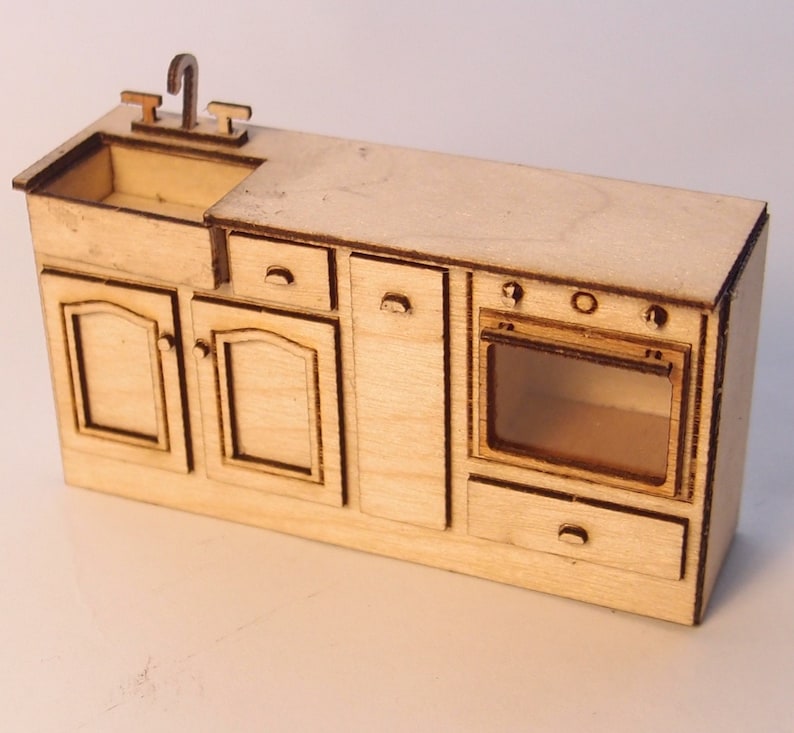 1:24 Scale Miniature Dollhouse Furniture Kit Chantilly Kitchen | Etsy