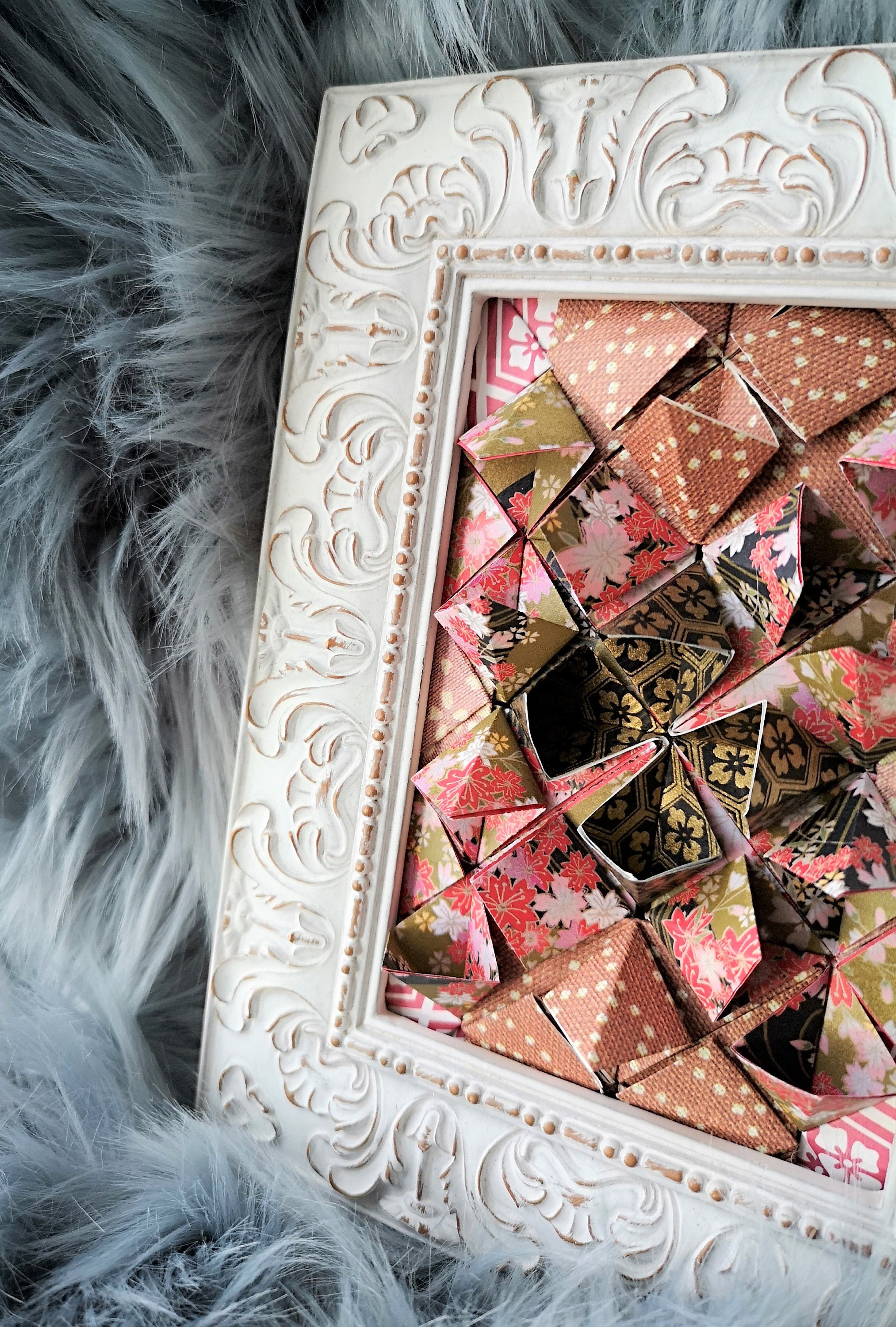 Origami Art Home Decor for Desk or Shelf 6x7.5 | Etsy