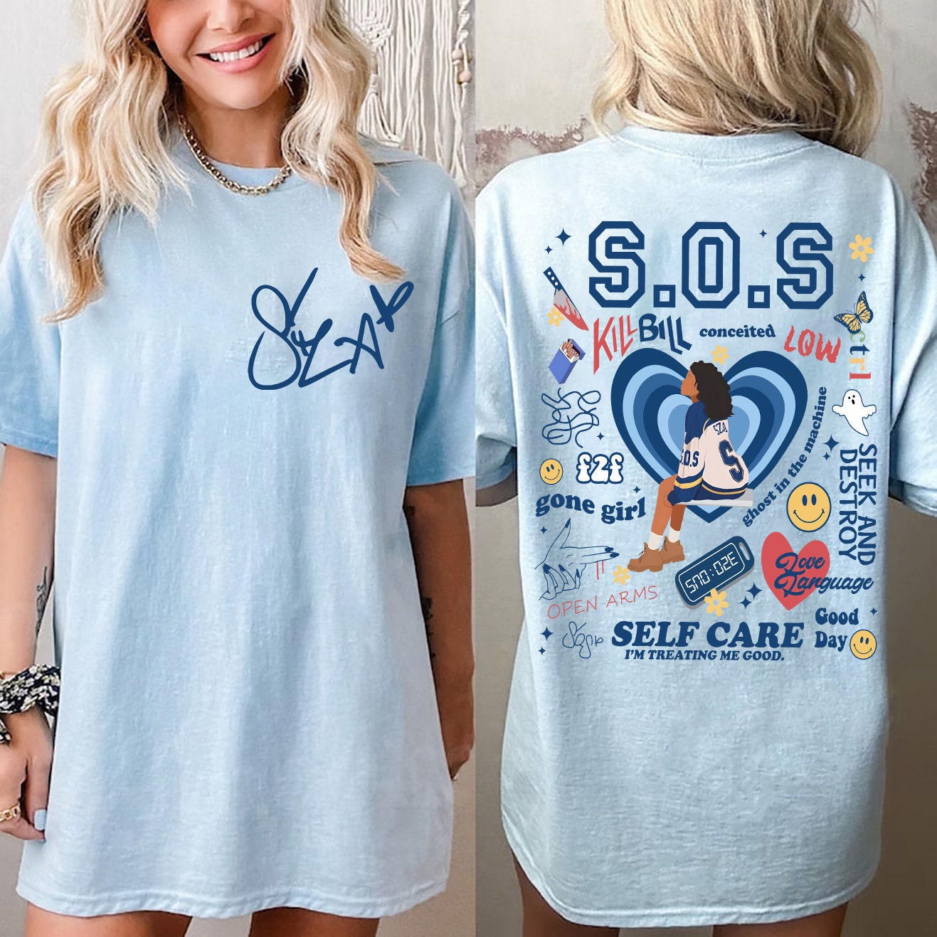 SZA Sos Tour Shirt, SZA Tour 2023 Shirt, Sza Sos Album T Shirt sold by ...