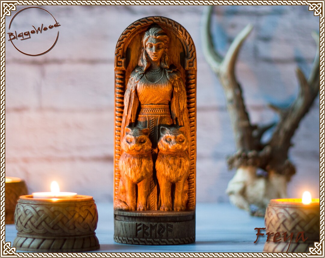 Freya, Norse Pagan Goddess Statue, for Asatru Altar Kit and Heathen ...