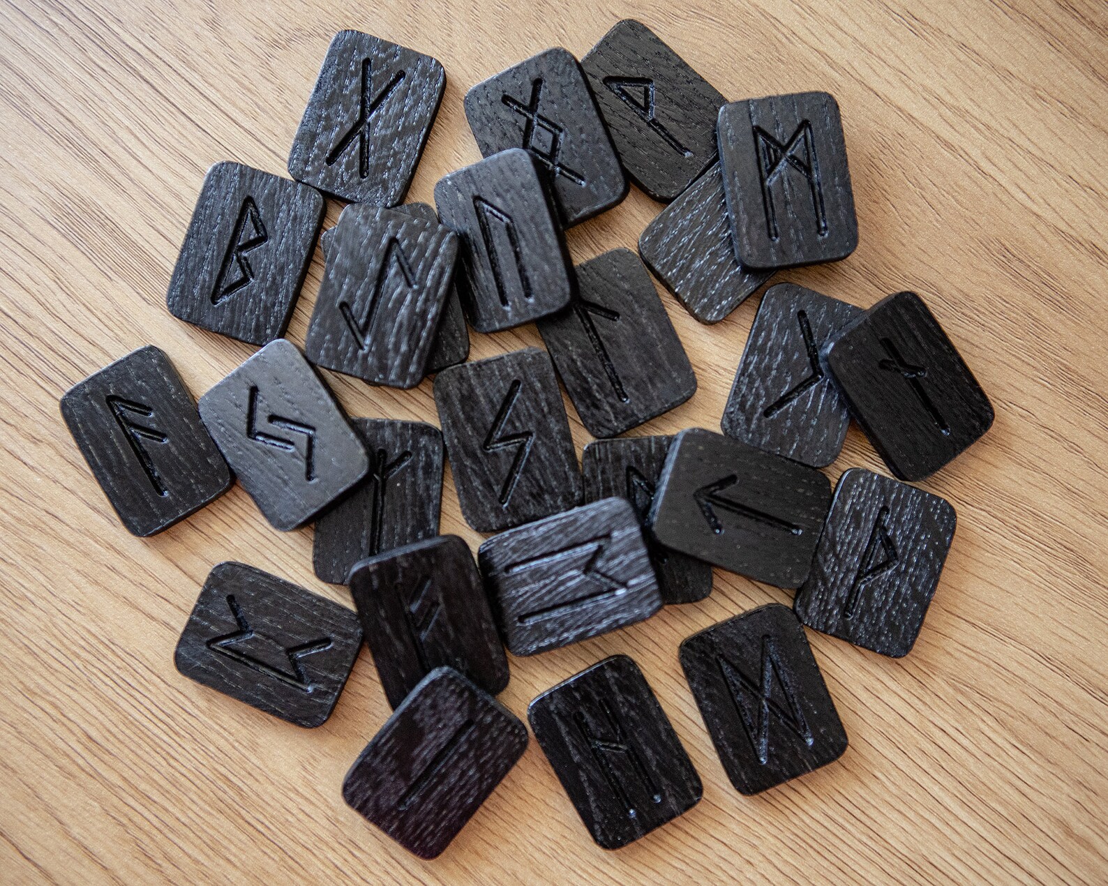 BLACK Runes Elder Futhark Runic Kit Viking Protection Runes - Etsy