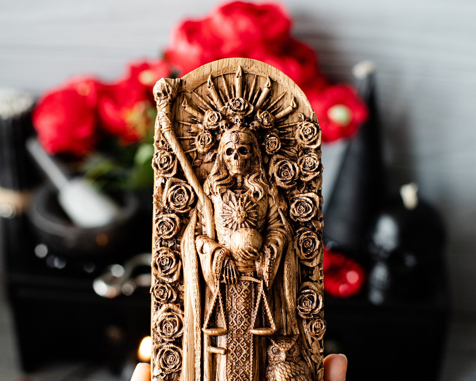 Santa Muerte Goddess Statuette Holy Death for Home Altar - Etsy
