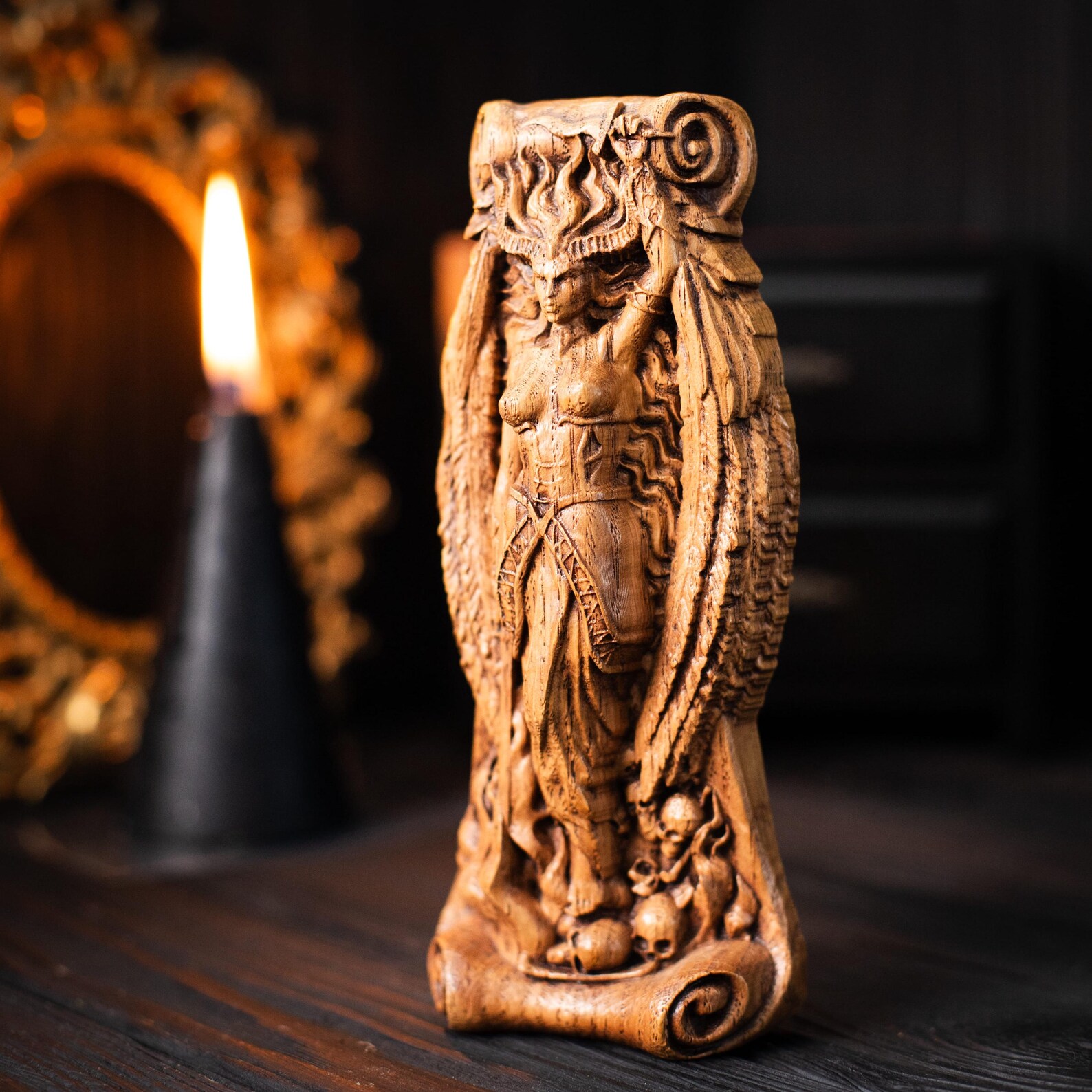 LILITH Statuette, Goddess of Feminine, Astarothn Sumerian Wiccan Wisdom ...