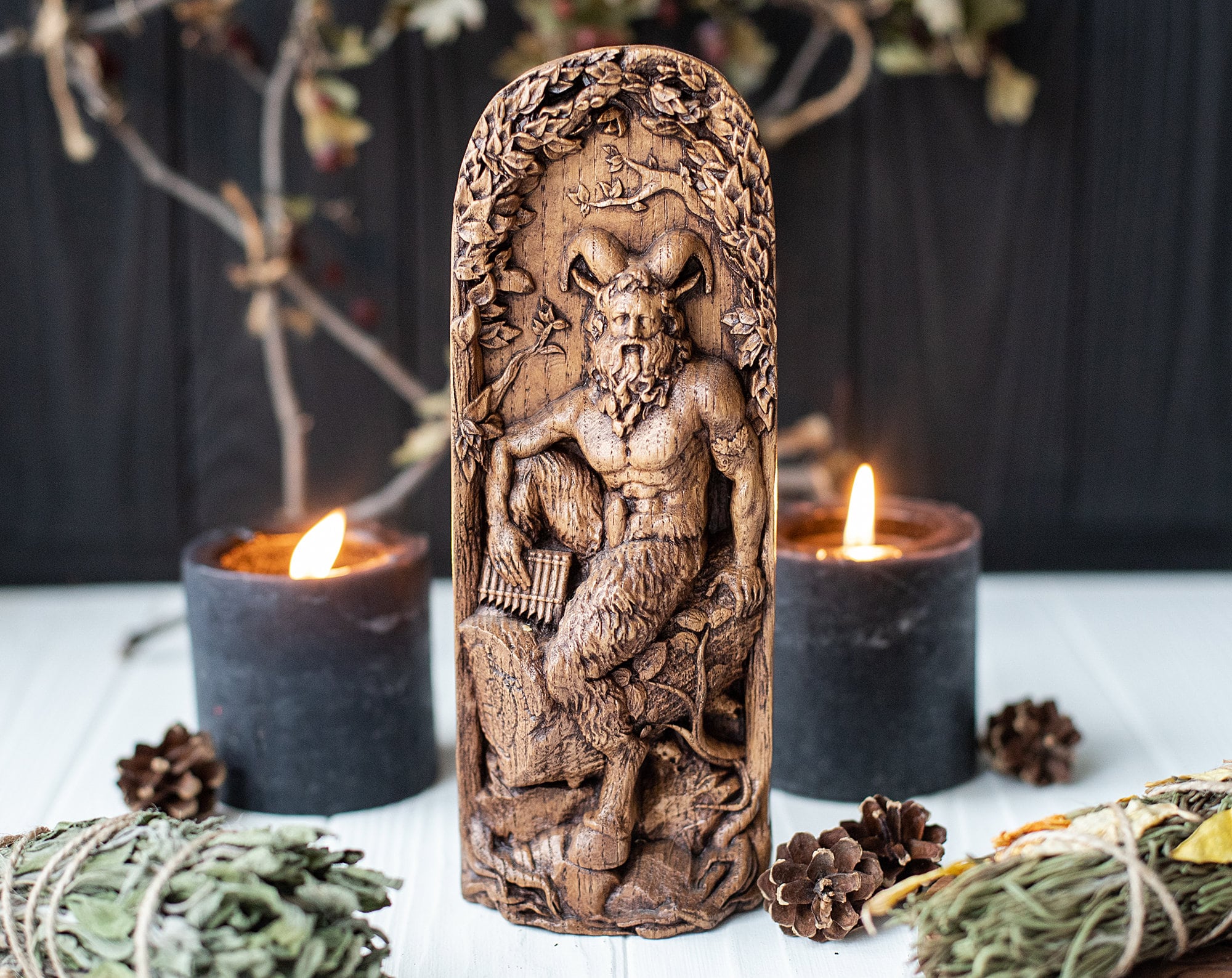 Pan God Greek Statue Ancient Mythology Wiccan Wicca | Etsy