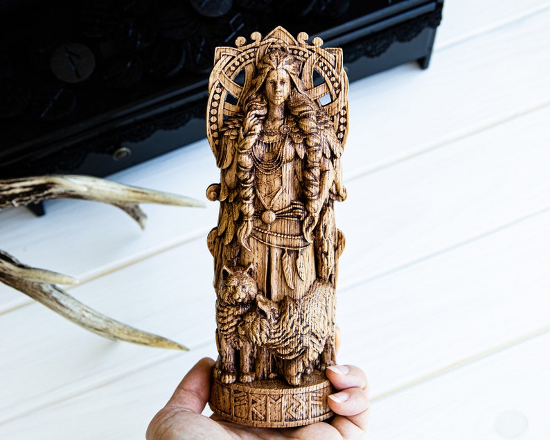 Freyja Statue – Viking Yule Gift of Freyja Goddess. Freya Wall Art Wall ...
