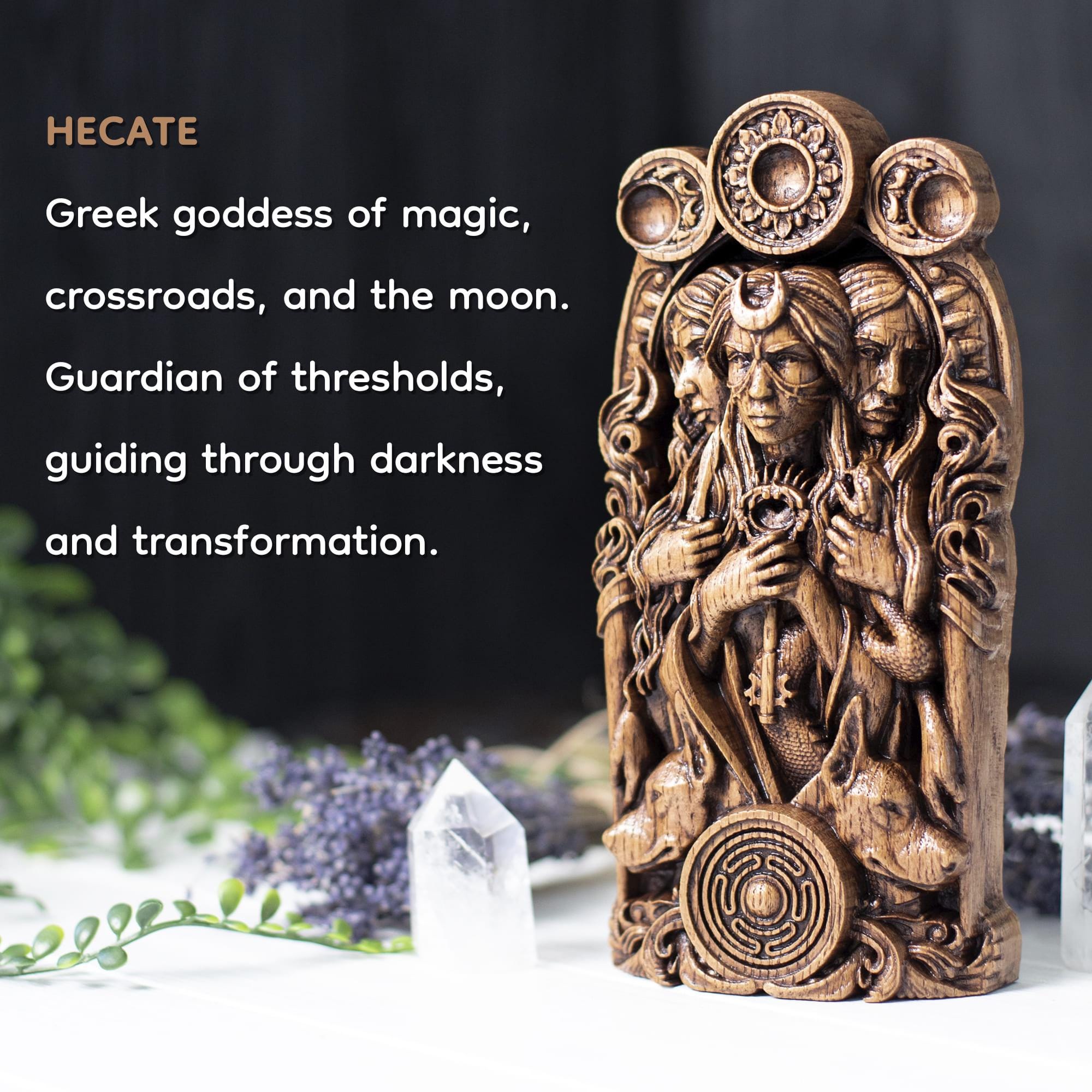 Hecate Bust – Mystical Triple Goddess Statue for Shadow Work and Lunar ...