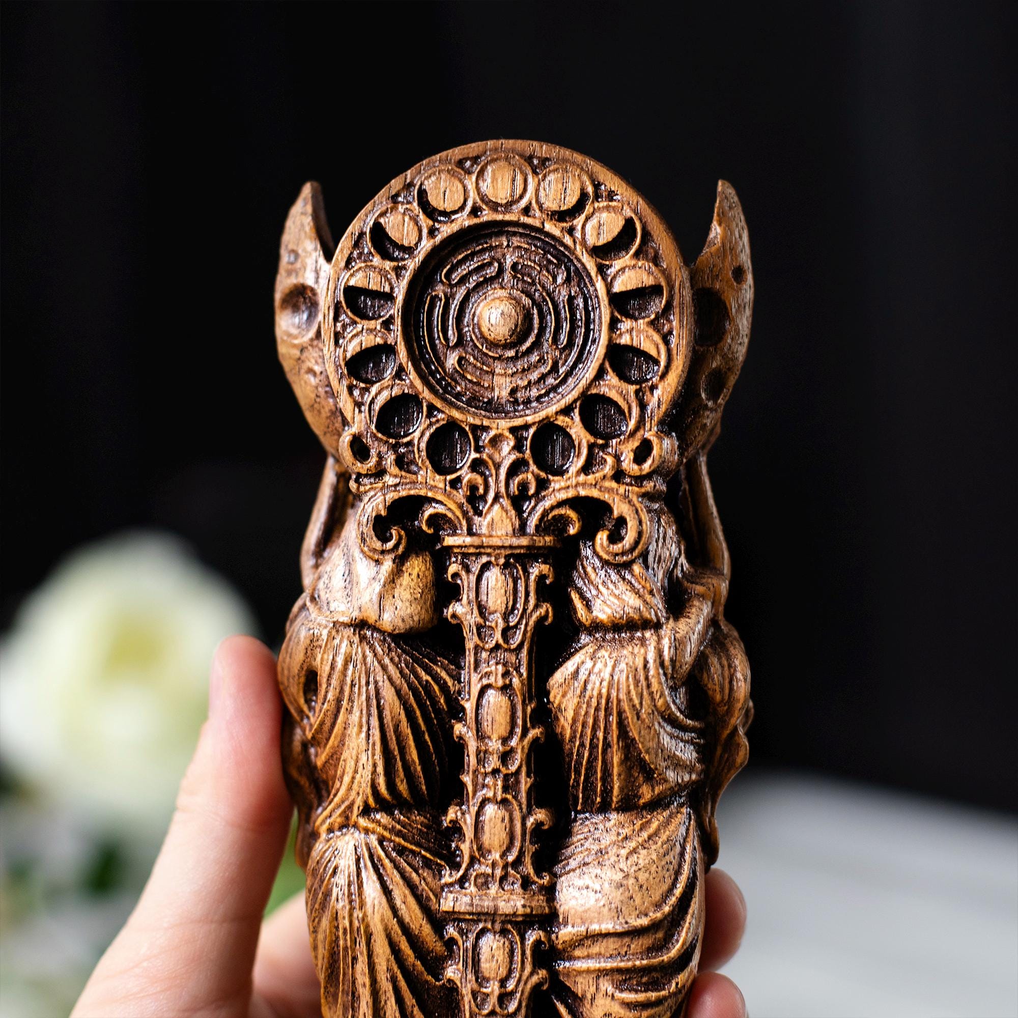 Hecate Statue Triple Goddess, Hekate Altar, With Crossroads, Hecate Key ...