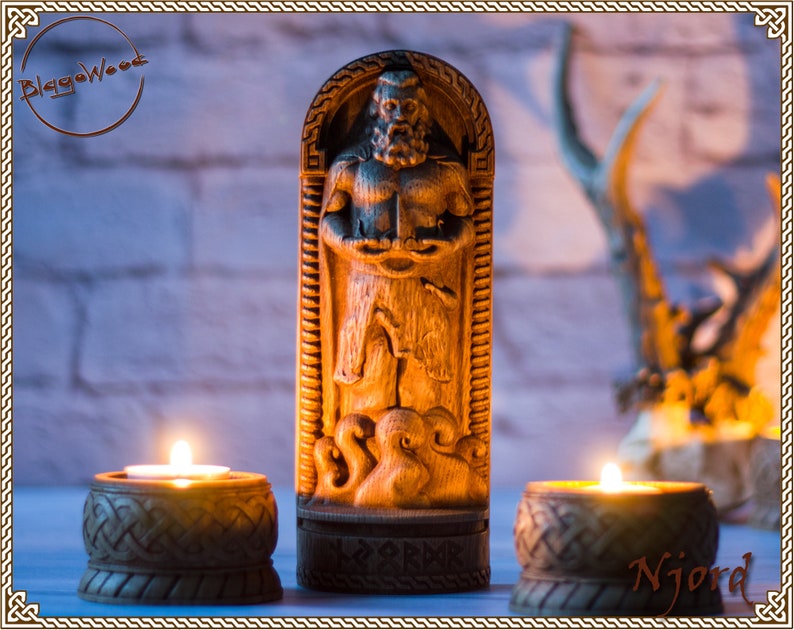 Njord Norse Pagan God Statue for Asatru Altar Kit and - Etsy