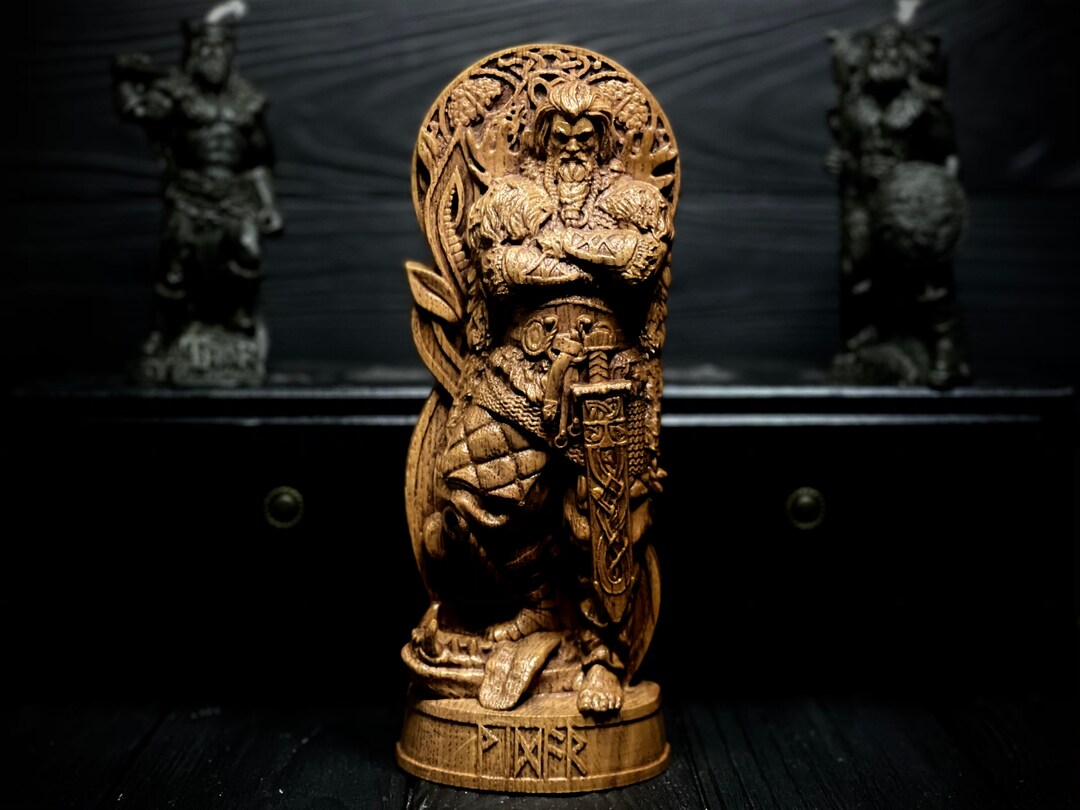 Vidar Statue – Silent Avenger of Fenrir the Old Wolf, Honored in Asatru ...