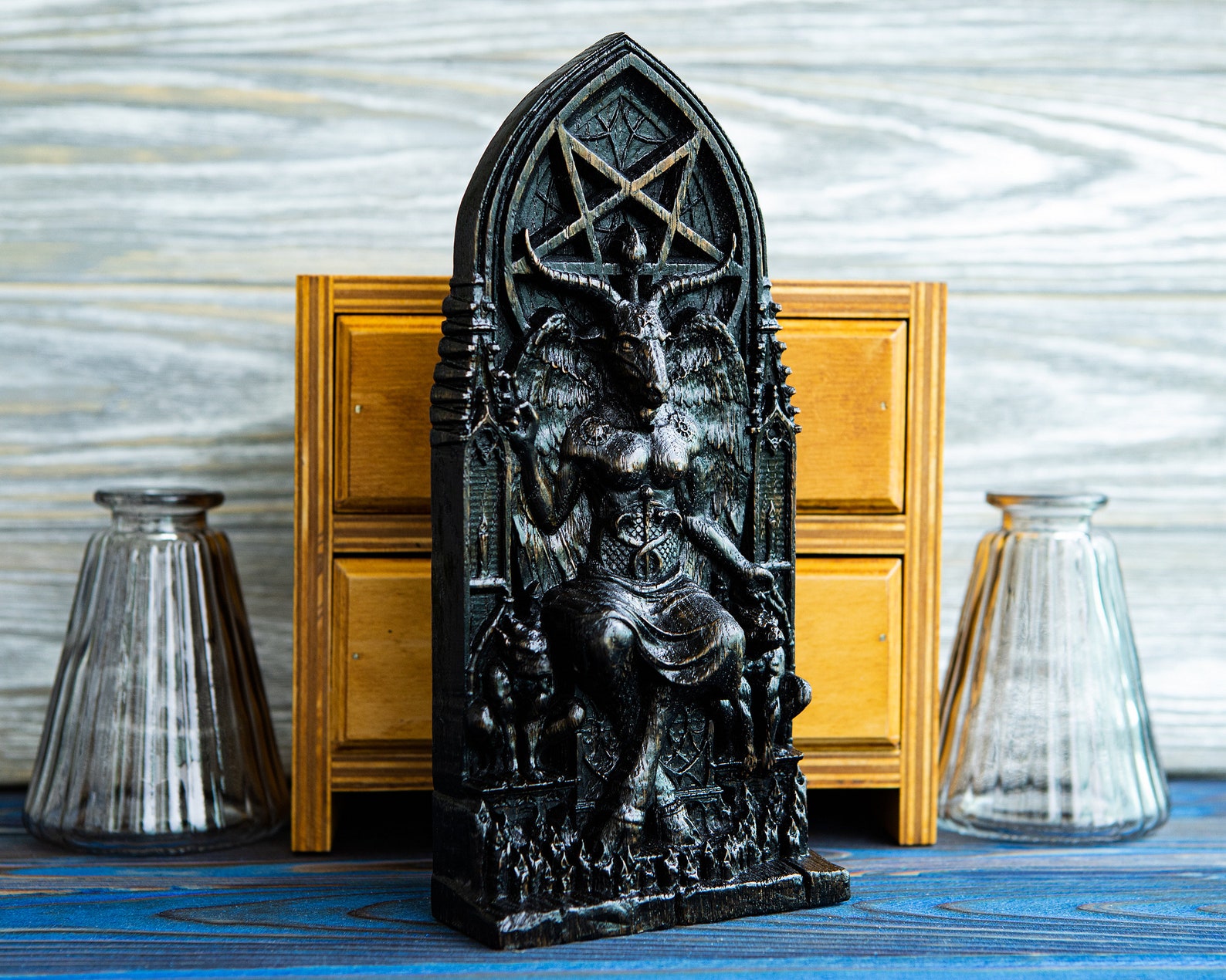 BLACK BAPHOMET God Statuette Figurine for Home Altar - Etsy