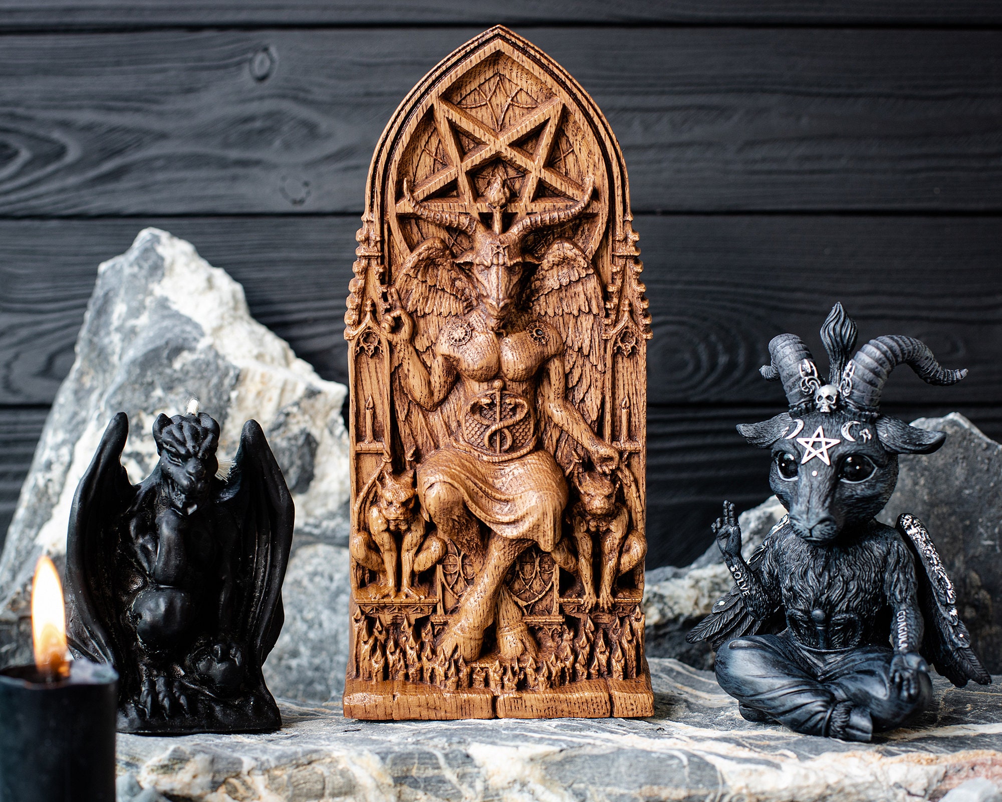 BAPHOMET God Statuette Figurine for Home Altar Catholicism - Etsy