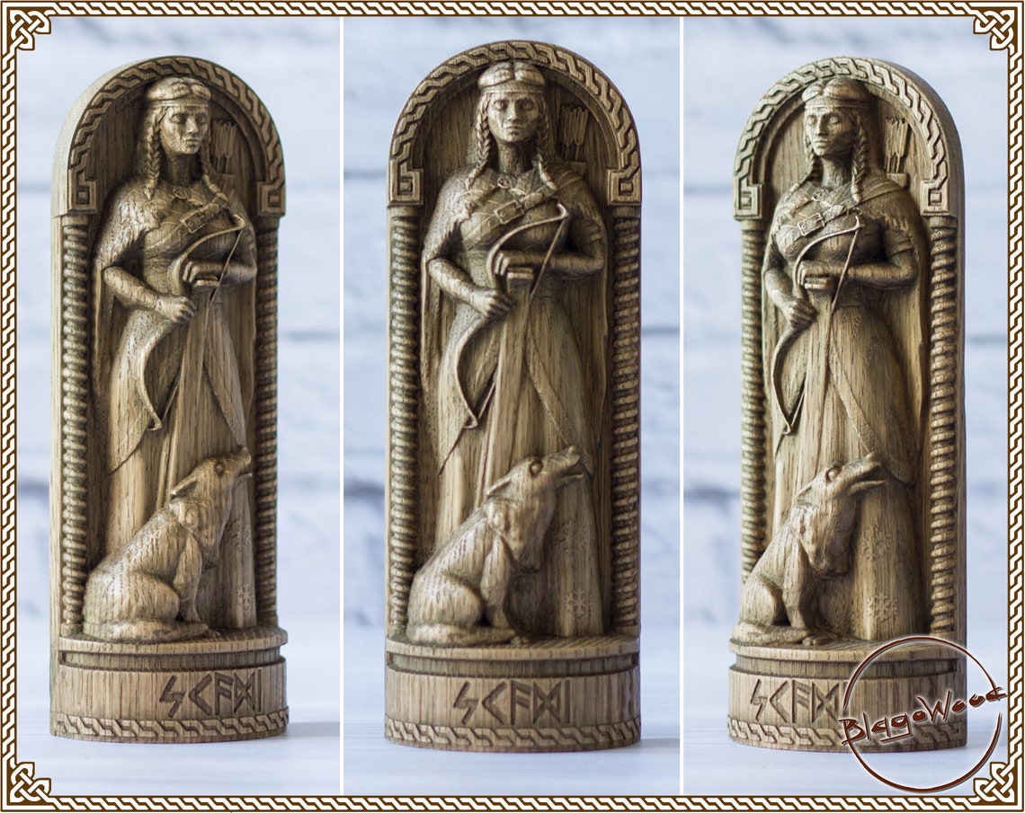 Skadi, Norse Pagan Goddess Statue, for Asatru Altar Kit and Heathen ...