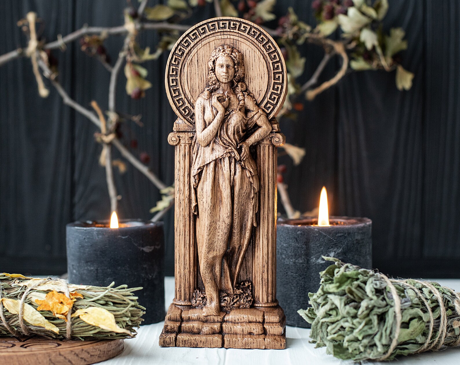 Persephone Statue, Kore Figurine, Greek Goddess, the Queen of the ...
