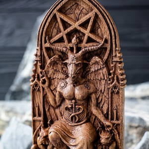BAPHOMET God Statuette, Figurine for Home Altar, Catholicism, Occult ...