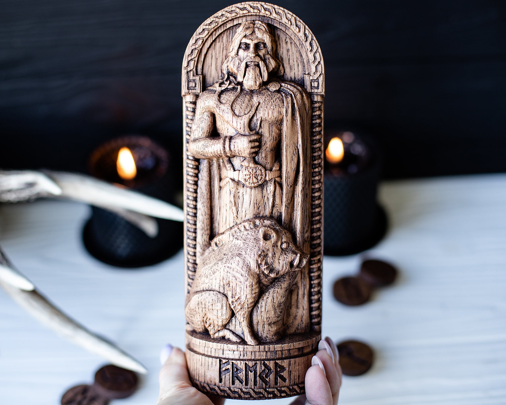 Freyr Norse Pagan God Statue for Asatru Altar Kit and - Etsy