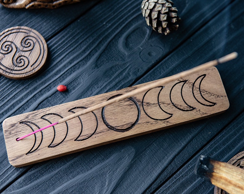 Incense Holder Moon Magick Energy Lunar Phases Incense - Etsy