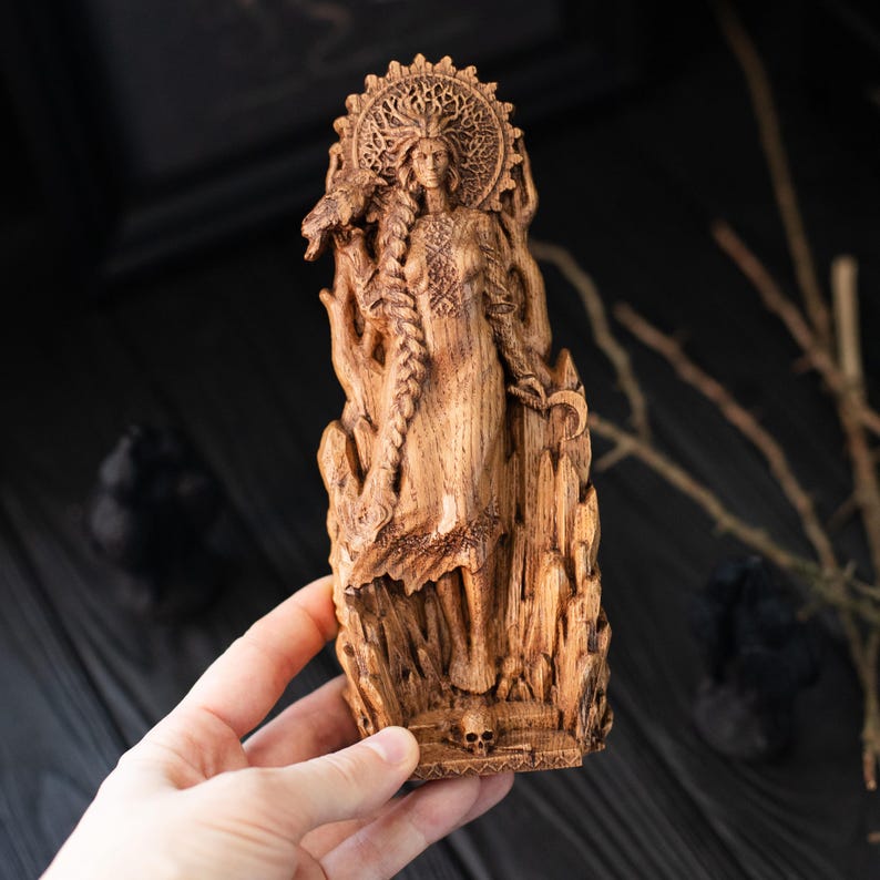 Morana Goddess of Death, Mara Figurine, Madder Statue of Slavic Goddess ...
