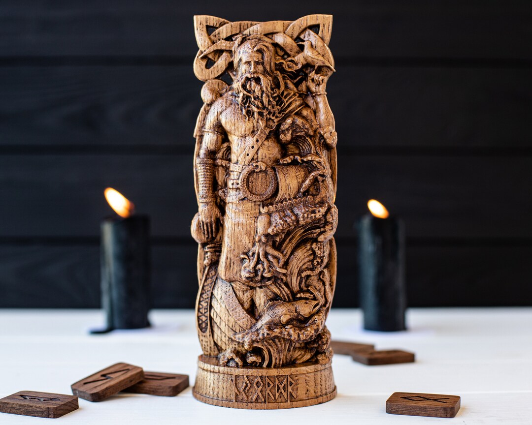 Njord Statue – God of the Sea of Midgard, Linked With Drakkar Viking ...