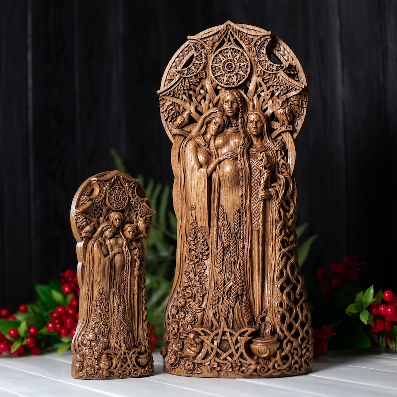Triple Goddess, Wicca, Three Goddesses, Celtic Goddess - Etsy