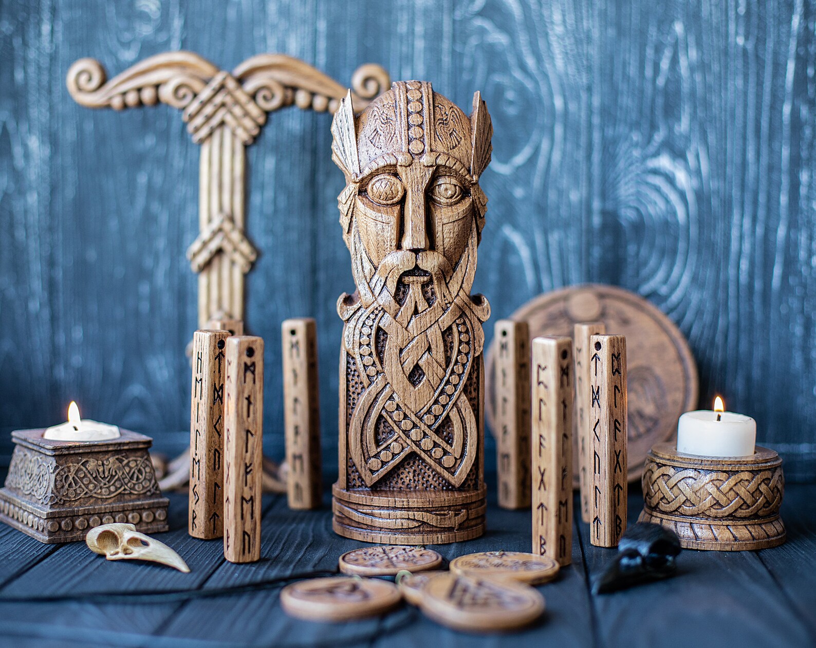 Odin Wotan old Norse pagan god statue for Asatru Altar kit | Etsy