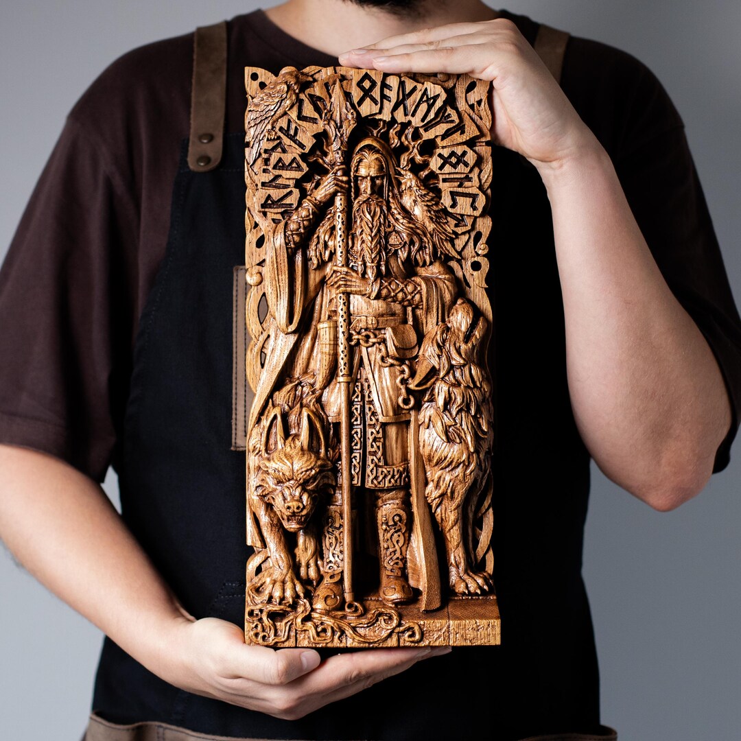 Large Odin Statue 15.3 Inch - Wotan Allfather From Norse Mythology ...