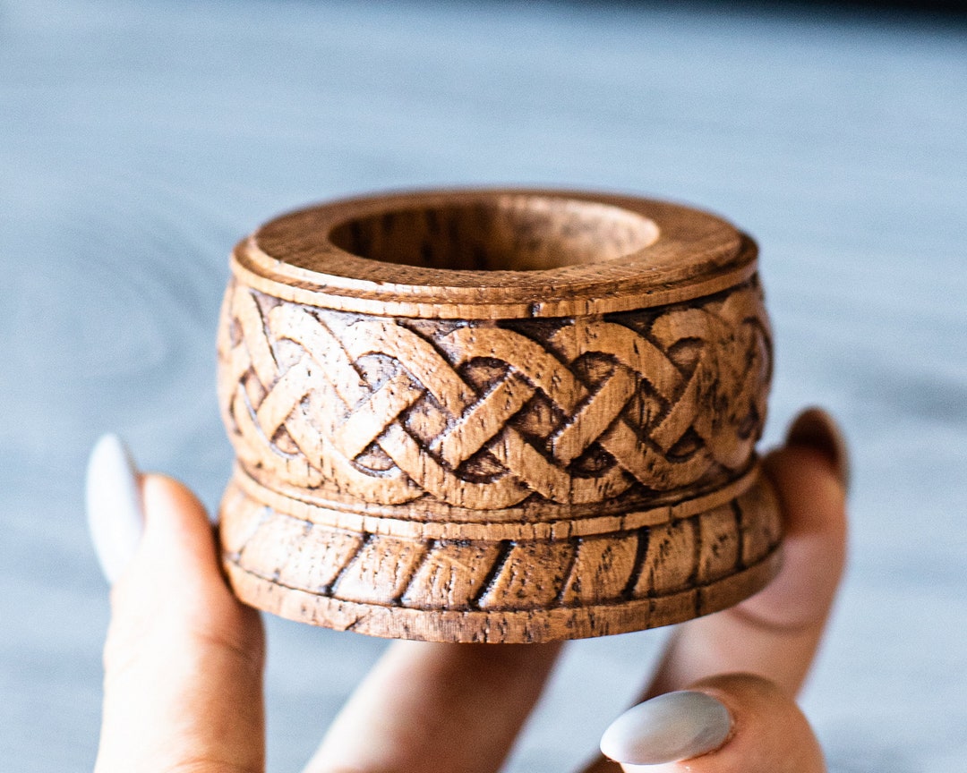 Candle Holder, Candlestick, Scandinavian, Home Altar, Runic Stone ...