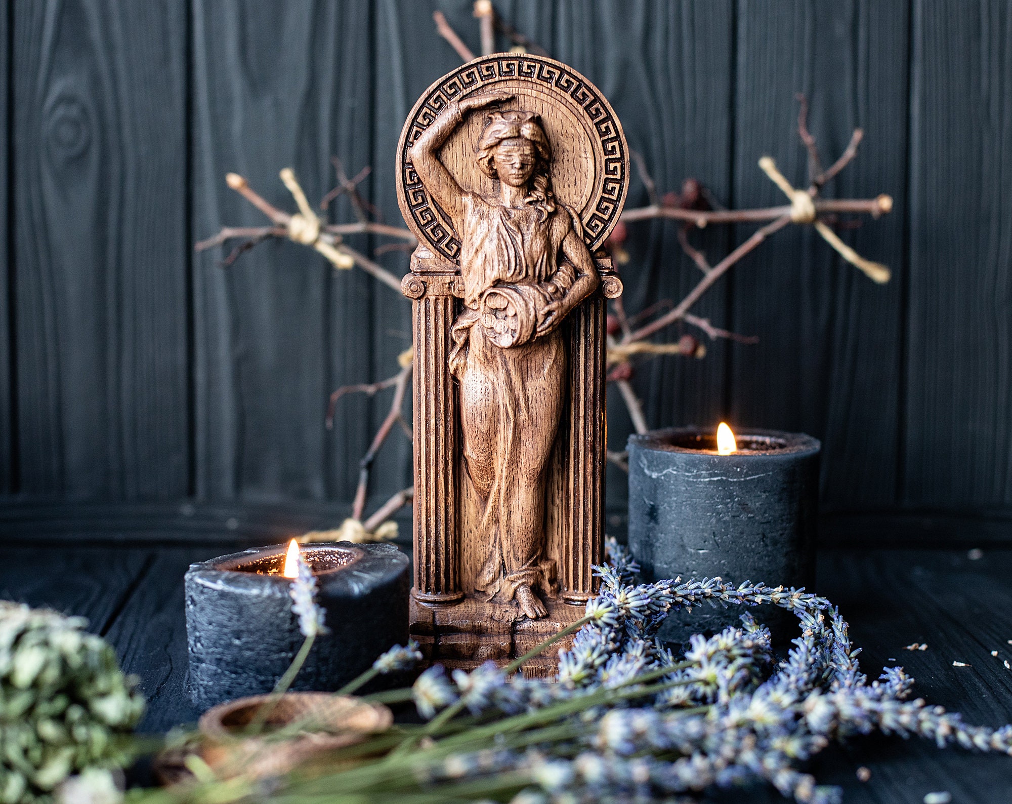 Fortuna Statue Tyche-fortuna Lady Luck Figurine Greek - Etsy
