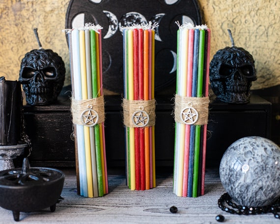 Colored Ritual Candles 20cm Home Altar Candle Holder - Etsy