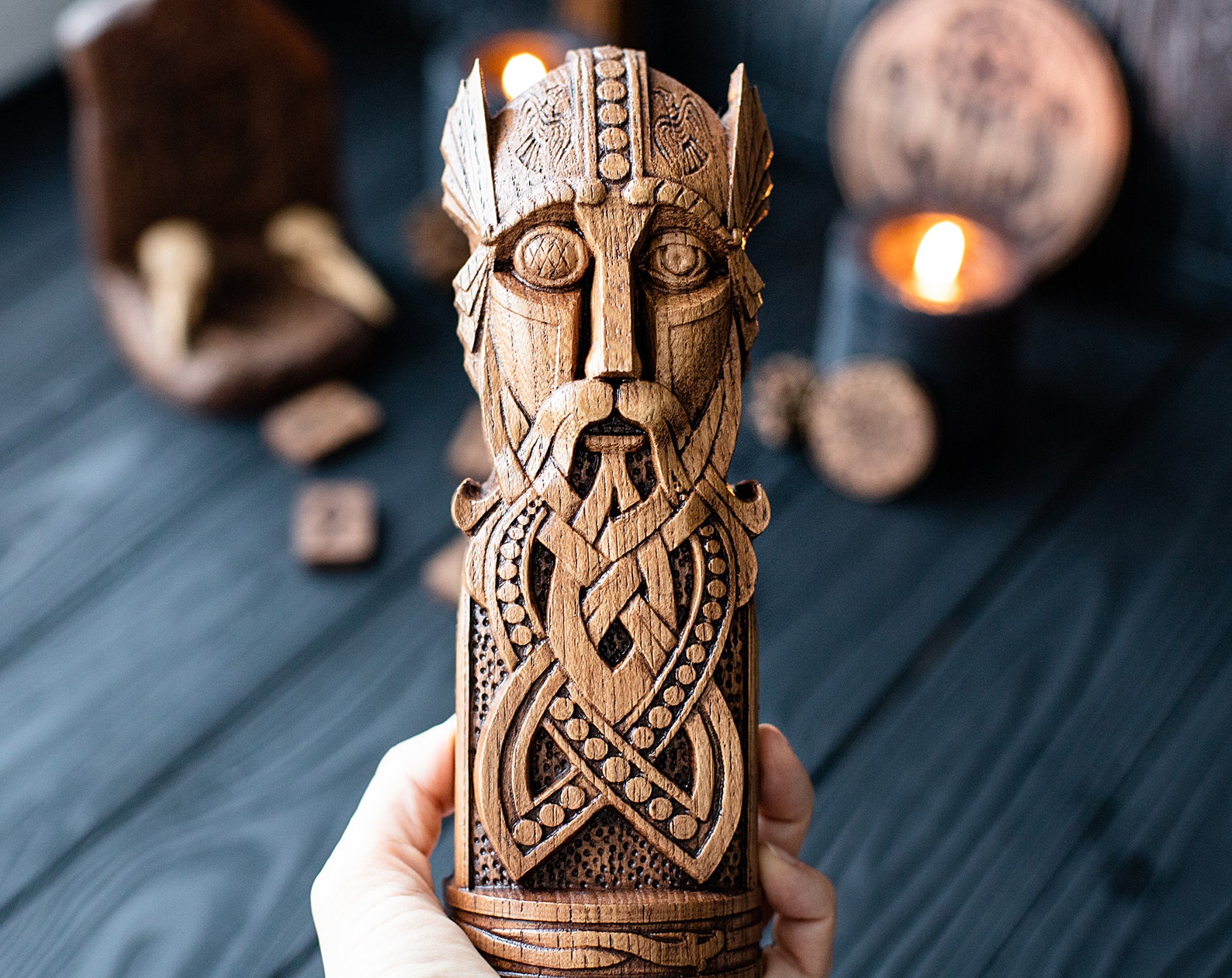 Odin, Wotan, Old Norse Pagan God Statue, for Asatru Altar Kit and ...