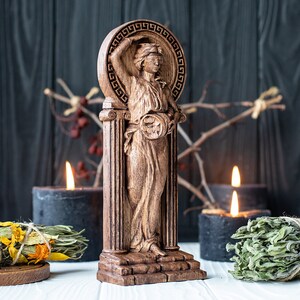 Fortuna Statue, Tyche-fortuna, Lady Luck Figurine, Greek Goddess, Pagan ...