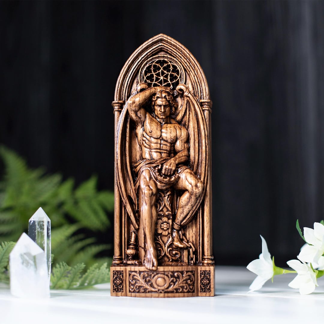 Lucifer Statue | Hand-carved Lucifer Fallen Angel | Occult and Gothic ...