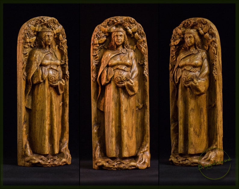 Danu wooden Dana mother goddess Irish goddess pagan | Etsy