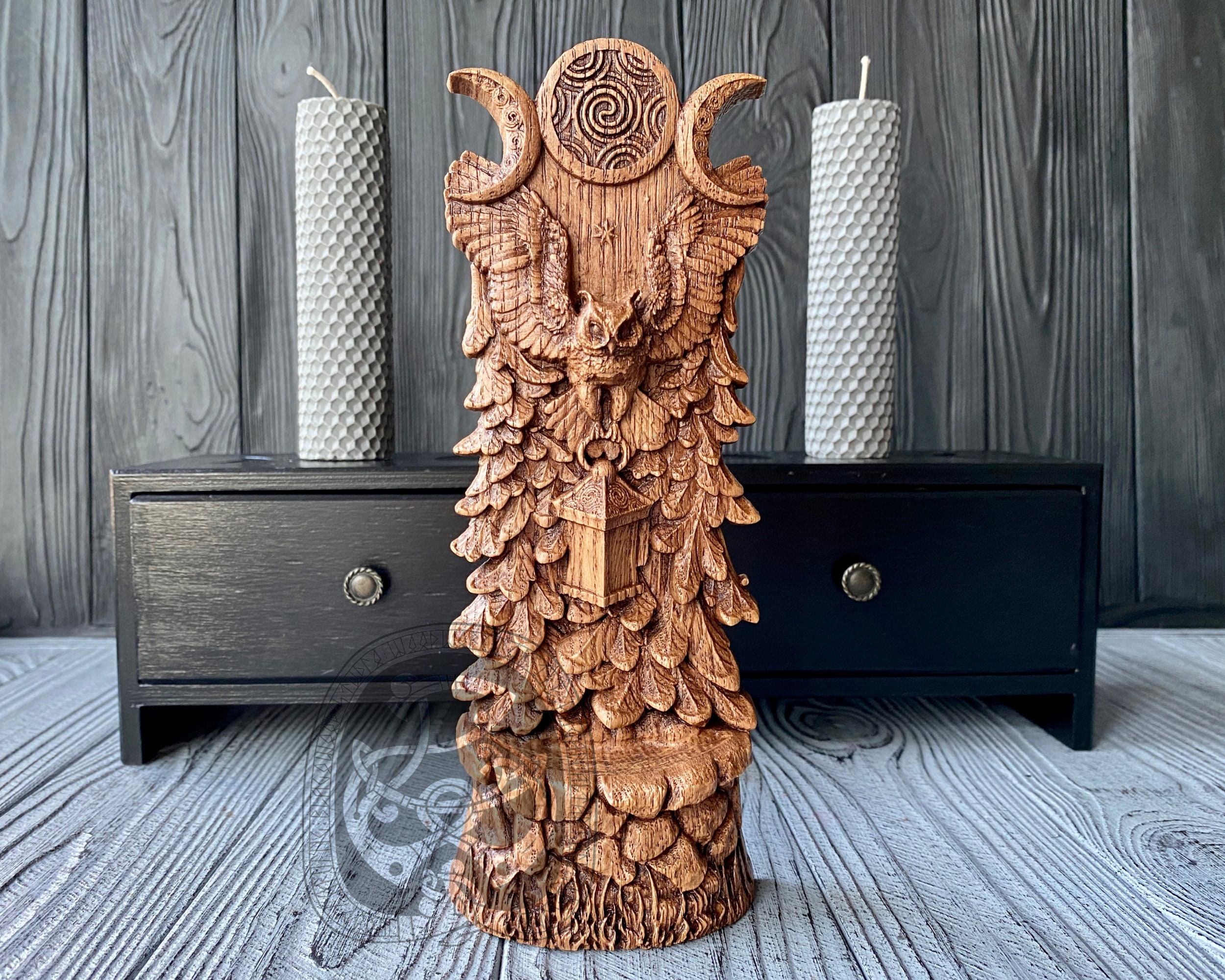 Hecate's Owl Statue, Bird, Greek Goddess, for Pagan Home Altar Kit ...