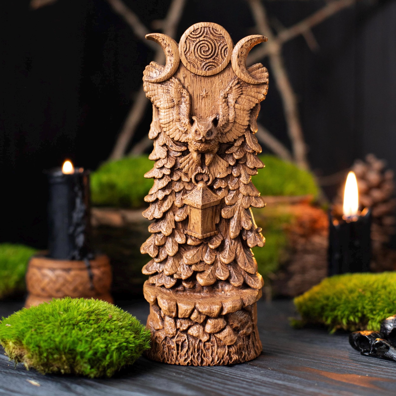 Hecate's Owl Statue, Bird, Greek Goddess, for Pagan Home Altar Kit ...