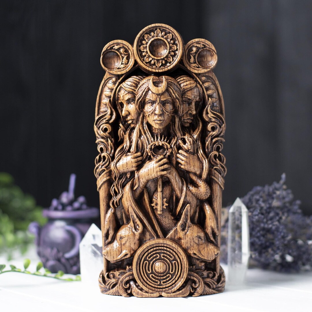 Hecate Bust – Mystical Triple Goddess Statue for Shadow Work and Lunar ...