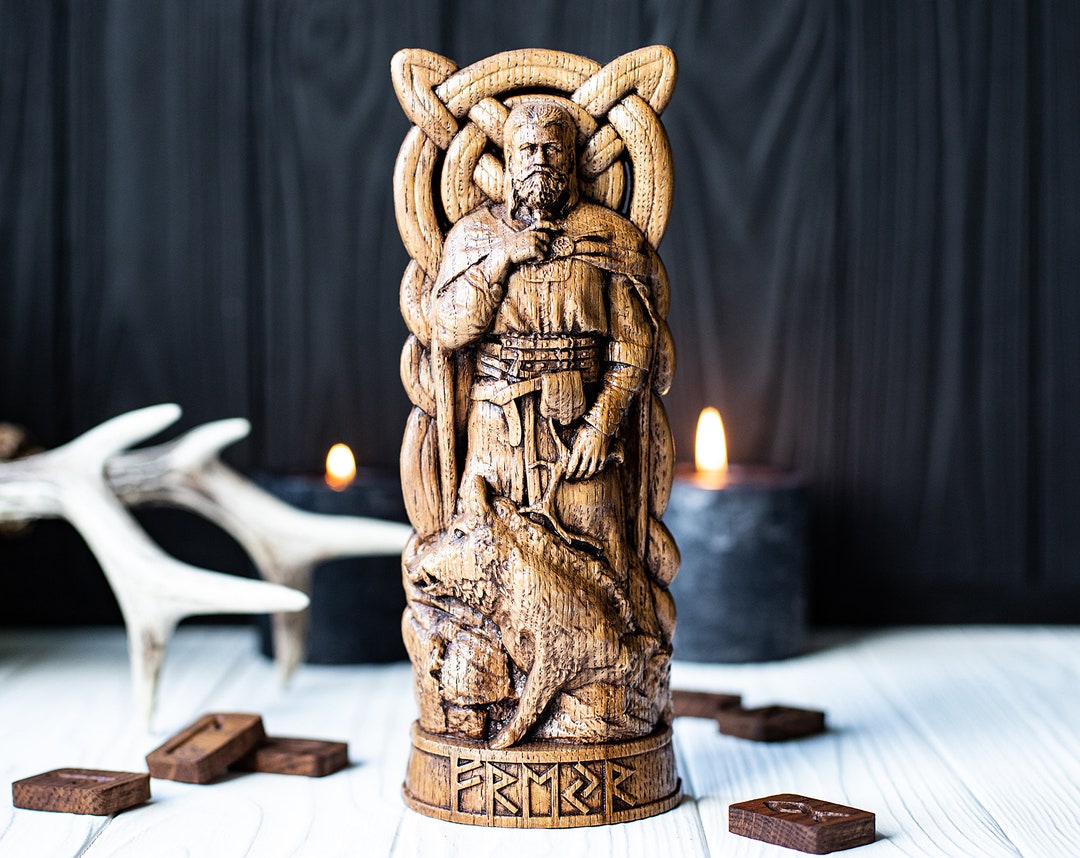 Freyr God of Peace and Fertility Statue Nown as Yngvi in Midgard. Norse ...